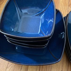 Pottery Barn | Kitchen | Pottery Barn Blue Dinnerware Set | Poshmark
